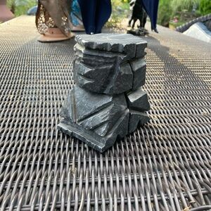 Source Unknown | Accents | Vintage Onyx Carved Aztec Tiki Head Bookends ...